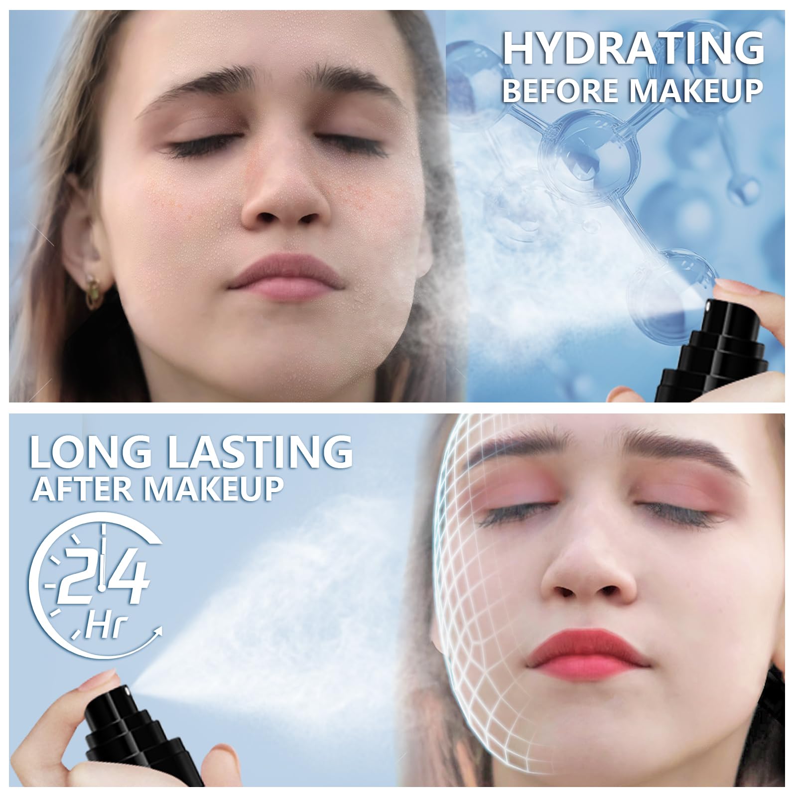 AMIIR Makeup Setting Spray Lightweight Long-Lasting Lock Face Finishing Mist Primer Refreshing Hydrating