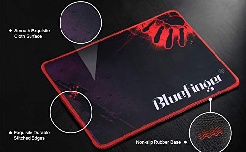 BlueFinger Backlit Gaming Keyboard and Mouse Combo,USB Wired Backlit Keyboard Mouse Game Set,Multimedia Keys,3 Color LED Crack Illumination Keyboard Mouse for Game and Work