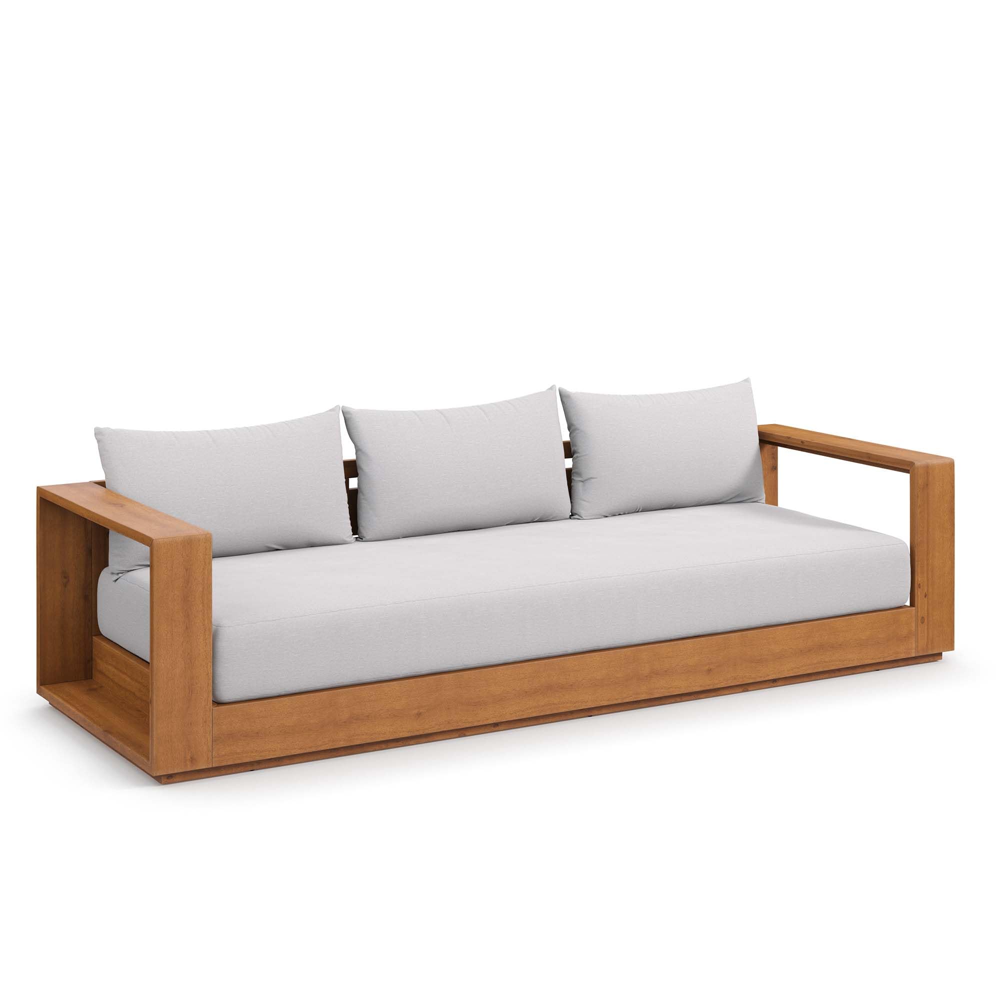 Modway Tahoe Sofas, Natural Light Gray