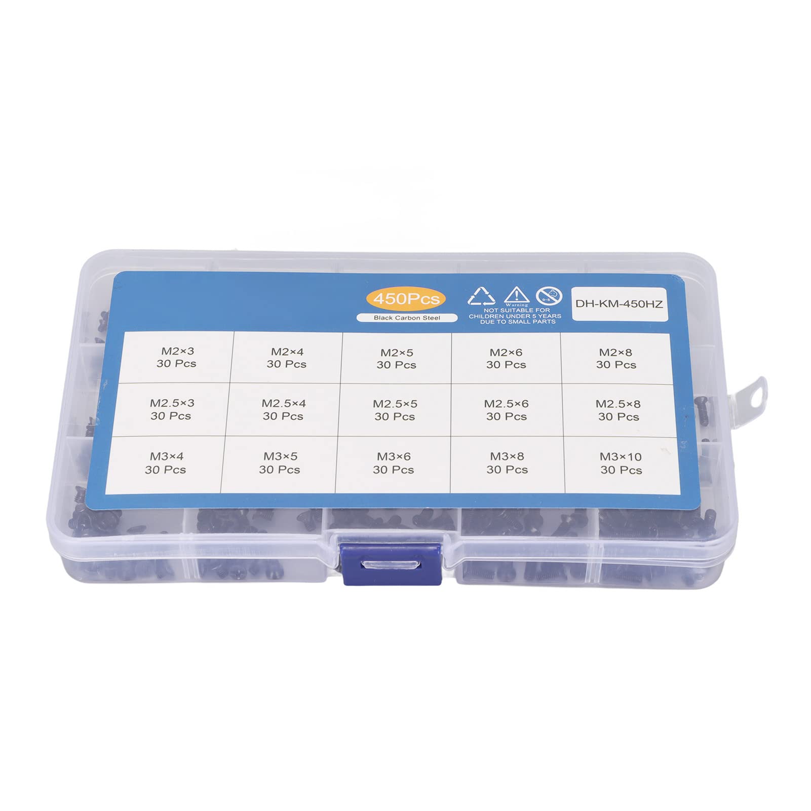 450 Pcs/Set M2 M2.5 M3 Laptop Notebook Computer Screws Replacement Kit, with Storage Box, for Repair of All Major Brands of Laptops