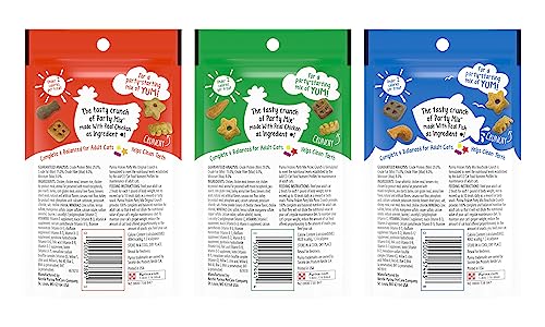 Friskies Party Mix Crunch Variety Pack (6 Fun Flavors 2.1 oz each) - Picnic, Beachside, Cheezy Craze, Original, California Dreamin', and Meow Luau