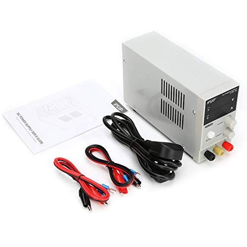IPSXP DC Power Supply Variable, Adjustable Switching Regulated Power Supply(0-30 V 0-5 A), KPS1202D Adjustable Switching Regulated DC Power Supply Digital, Data Hold - 220V with Alligator Leads