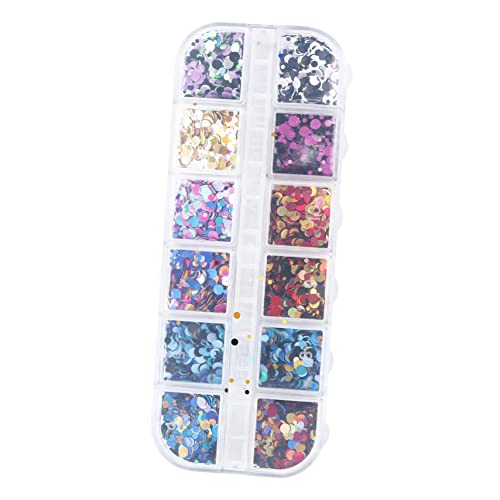 FOMIYES Acrylic Nail Set Bling Decor Kit De Manicura Glitter Flakes Nail Art Sequins Nail Shining Pieces Nail Art Accessory Nail Decoration Nail Flakes Confetti Nail Polish Decorate Flash