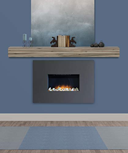 Pearl Mantels 492-60-WEATHER Acacia Wood Fireplace Mantel Shelf, 60", Weathered Finish