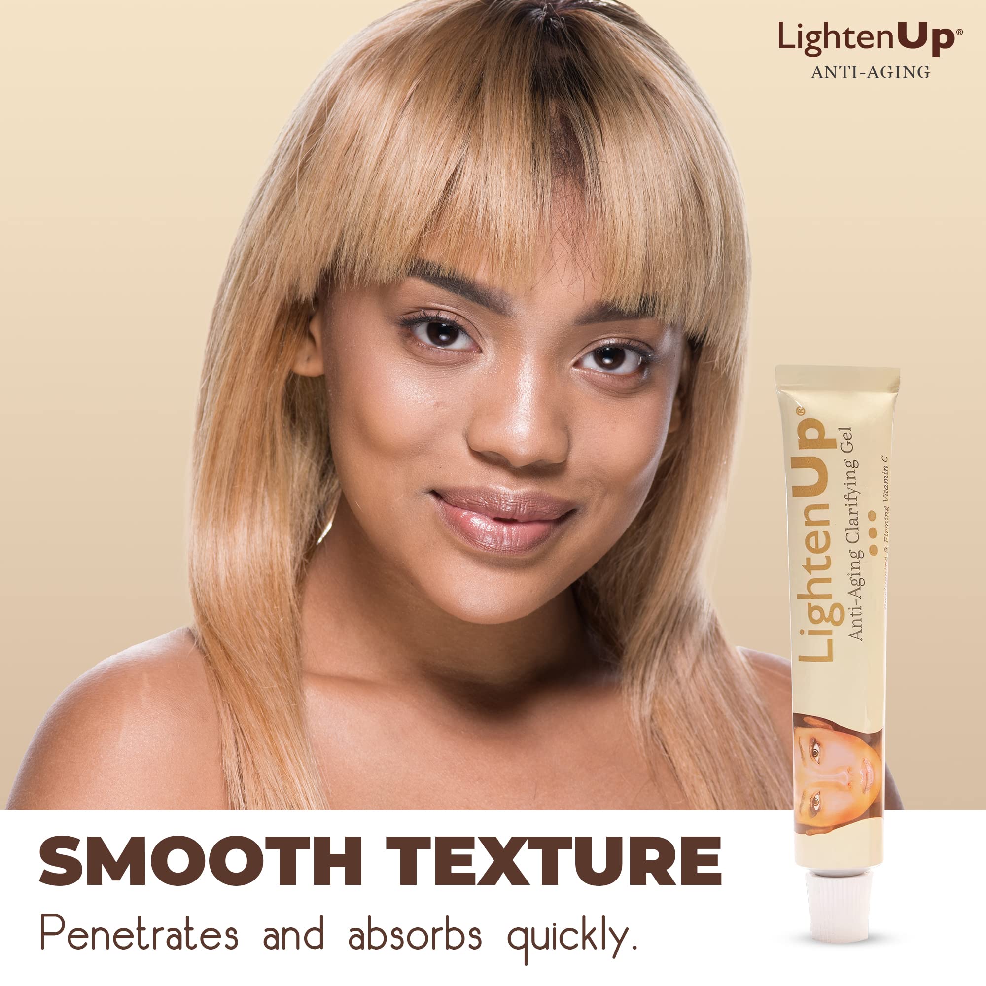LightenUp Anti-Aging Skin Brightening Gel - 1 Fl oz / 30ml | Anti-Aging Cream, with Alpha Arbutin, Argan Oil, Vitamin C