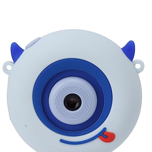 AMONIDA Kids Selfie Camera, Cute Protective Case Portable Digital Camera Toy 32GB Memory Card for Birthday Gift (Blue)