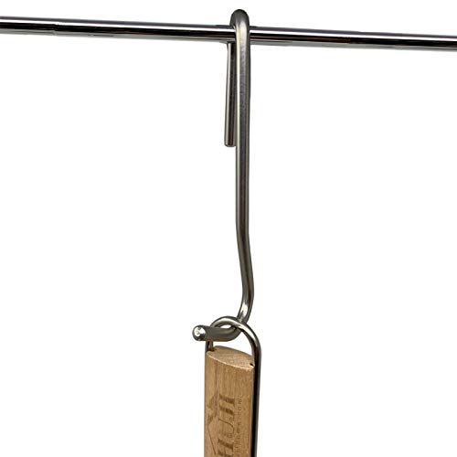 HUJI S Shaped Stainless Steel Heavy Duty Hanging Hooks for Kitchenware Pots Pans Utensils (Set of 12 Hooks)
