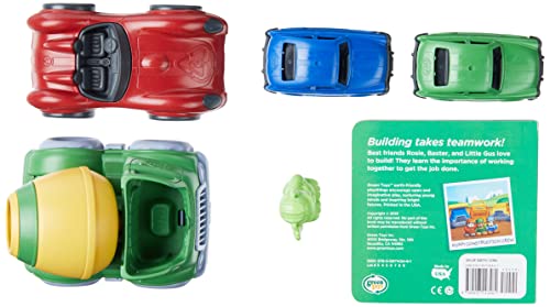 Green Toys Mixer Mini Vehicle Book Bundle