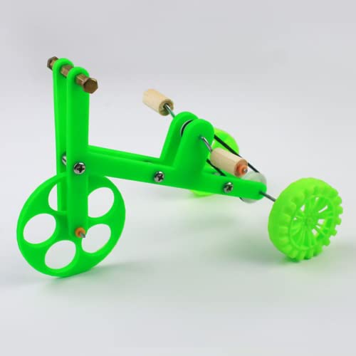 Bird Intelligence Training Toy, Parrot Puzzle Bicycle Toy for Small Medium Bird,Parrot Educational Table Top Trick Prop Toy, Bird Foot Talon Toy for Lovebird Conures Parakeet Random Color