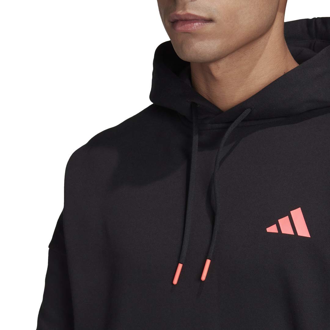 adidas mens 3-Stripes Cloud Fleece Hoodie Black X-Large