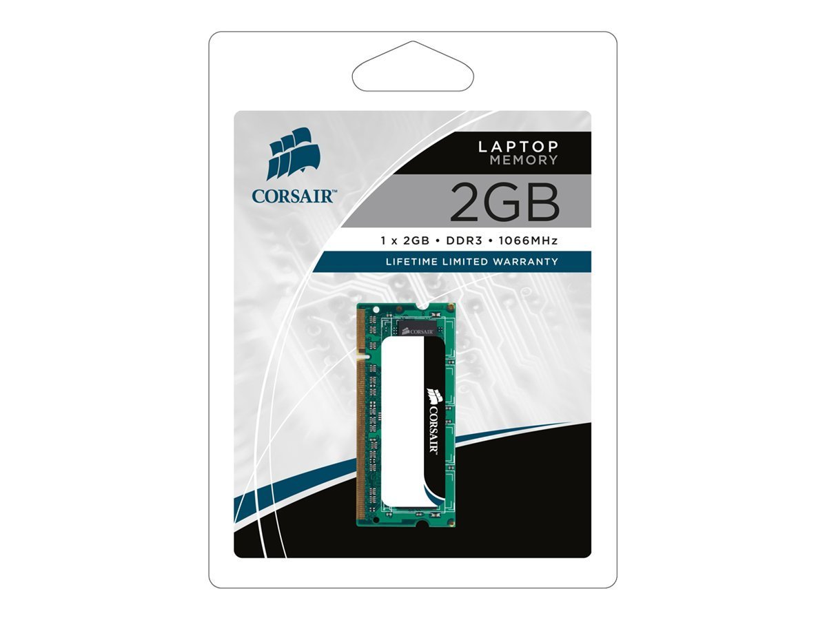 CORSAIR CM3X2GSD1066 Corsair 2GB (1x2GB) DDR3 1066 MHz (PC3 8500) Laptop Memory 1.5V