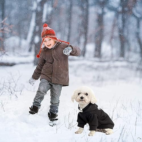 Dog Hoodie Pet Clothes - Security Printed Pet Sweaters with Hat Soft Cotton Coat Winter for Small Medium Large Dogs Cats