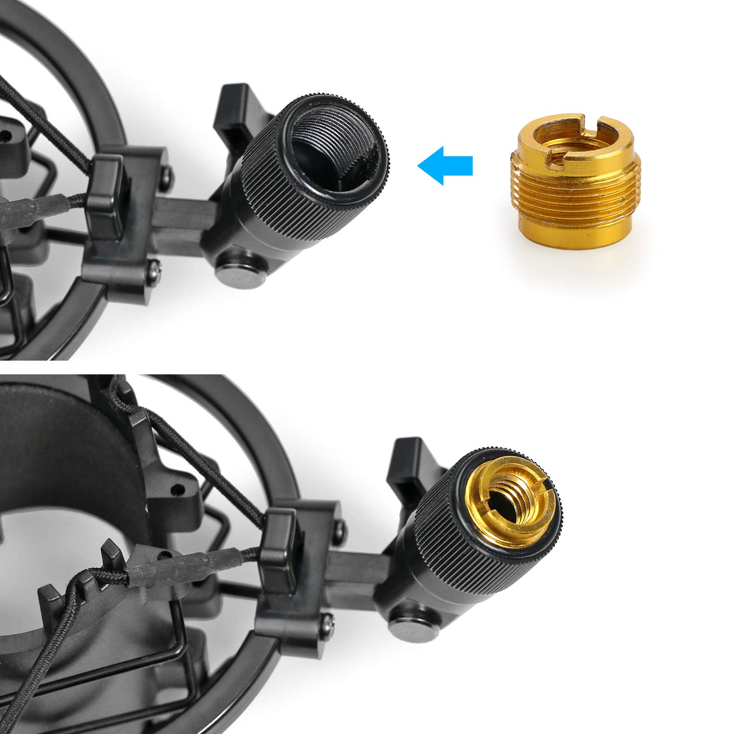 AT2020 Shock Mount - Microphone Mounts Reduces Vibration Noise and Shockmount Improve Recording Quality for Audio Technica AT2020 AT2020USB+ AT2035 ATR2500 AT4040 Condenser Mic by YOUSHARES