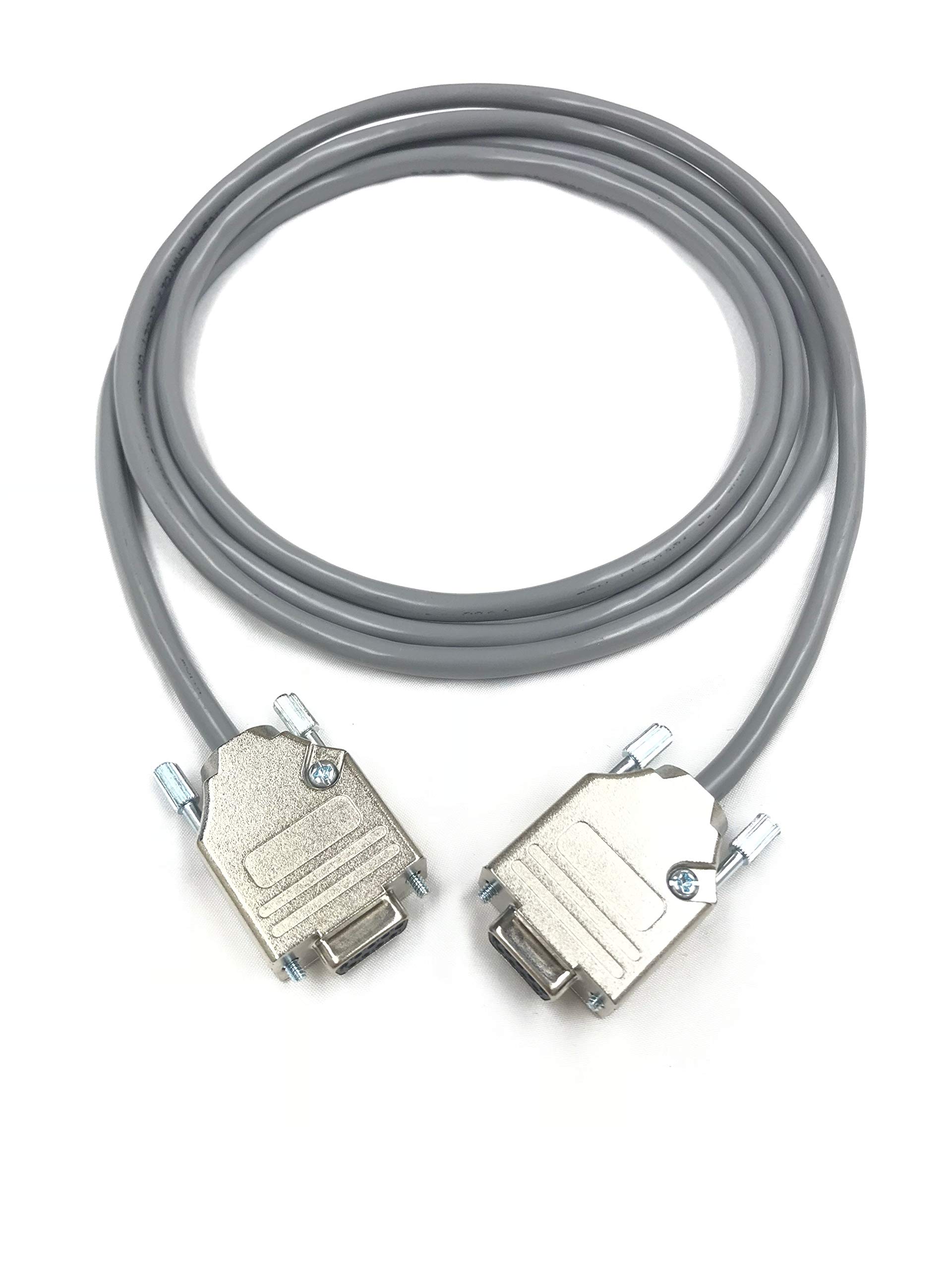 Custom Cable Connection 50 Foot DB9 Female to Female RS232 Serial Cable - 24 AWG with Grey PVC Jacket - Made in USA
