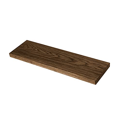 Holtaz Rustic Natural Wood Wall Storage Shelves with Metal Mount Floating Shelves Wall Mounted for Bedroom, Living Room, Bathroom, Kitchen, Office and More , Wall Shelf