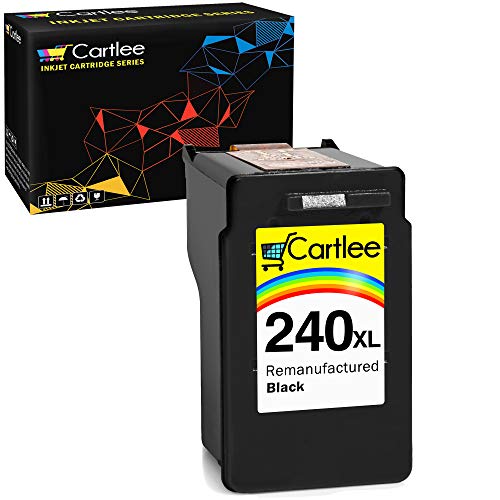 Cartlee 1 Black Remanufactured High Yield Ink Cartridge Replacement for PG-240XL 240 XL PIXMA MX472 MX452 MG3520 MX432 MX439 MG3220 MX512 MG2120 MX459 MG3620 MG3600 MX479
