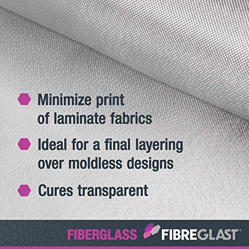 Fibre Glast Fiberglass Cloth Mat β Premium High-Strength Lightweight Plain Weave Surface Coat Fabric β Waterproof Boat Cloth for Canoes, Kayaks, Marine Repair Kits β 4 Oz, 1 Yard, Made in USA