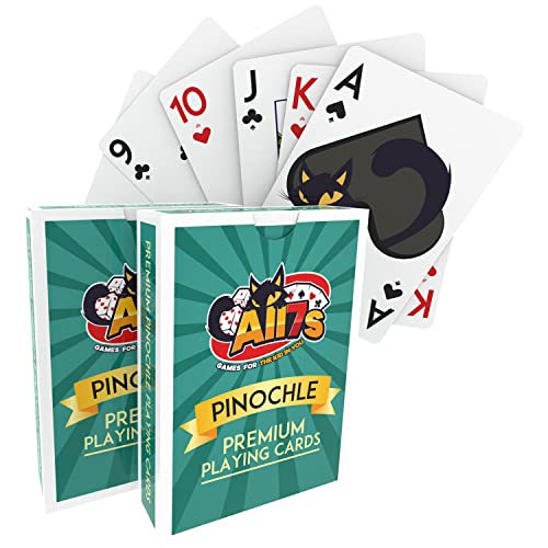 All7s Pinochle Playing Cards 2 Decks - Pinochle Playing Cards Large, Playing Cards 2 Pack
