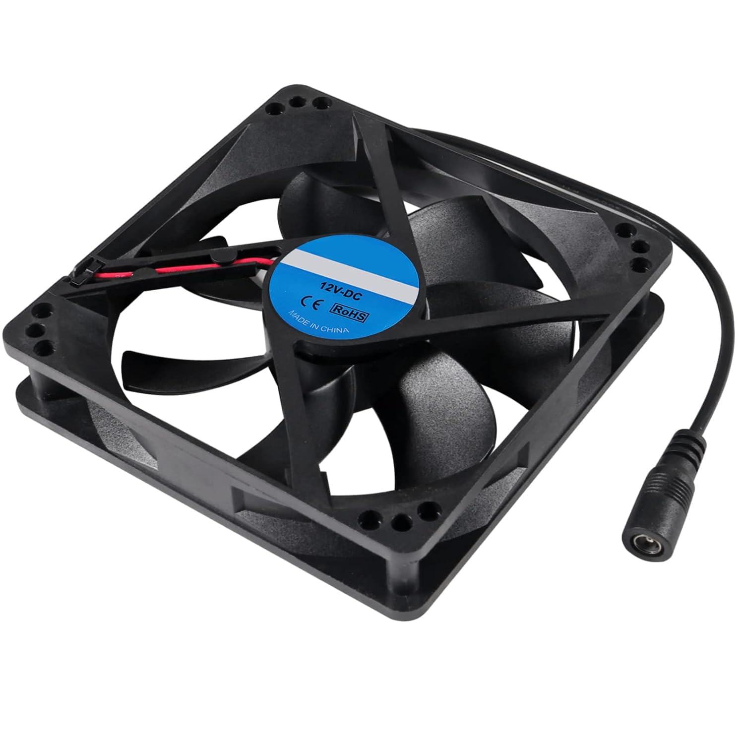 ALMOCN Computer Fan with AC Plug 120mm Fan with 3 to 12V Speed Controller 10V 220V Case Cooling Fan for Receiver Computer Case Cooler, 120 x 25mm