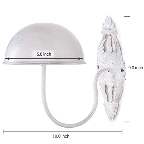MyGift Vintage Black Metal Wall Mounted Hat Holder Rack for Wig, Cap, Fedora, Helmets, Set of 2