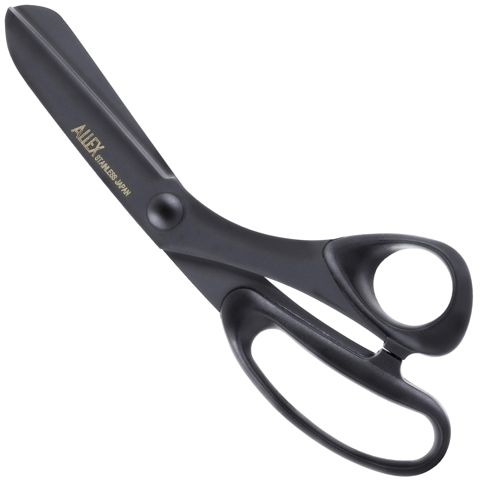 ALLEX Cardboard Scissors Heavy Duty [Non-Stick] 8" Large Craft Scissors, Japanese Stainless Steel Blade, Black, Made in JAPAN