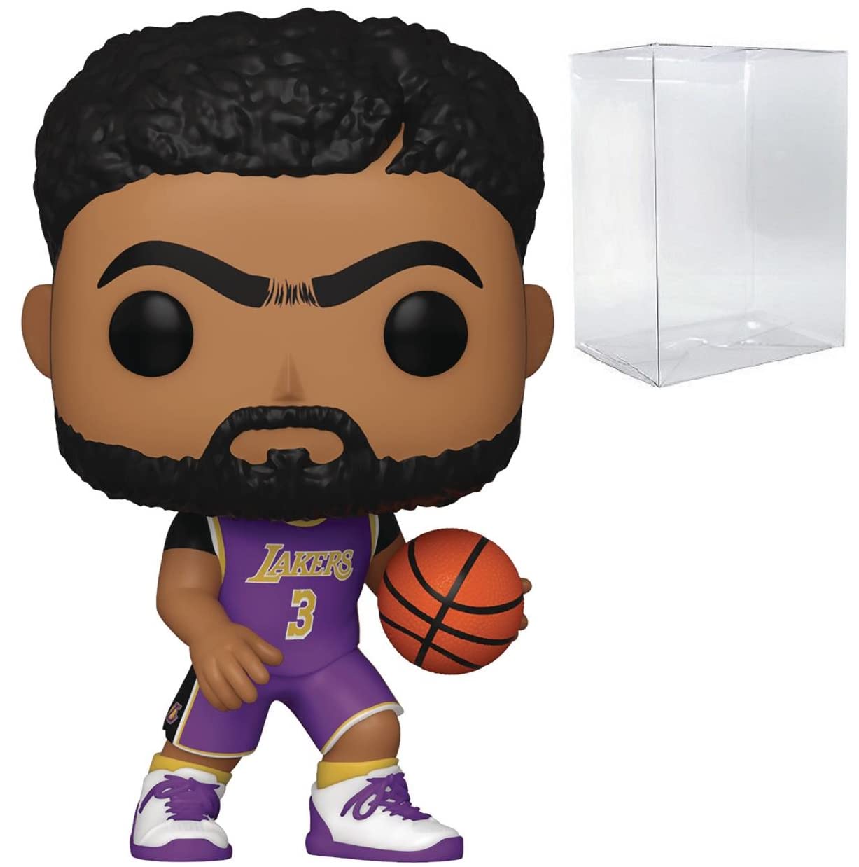 Funko NBA: Lakers - Anthony Davis (Purple Jersey) Pop! Vinyl Figure (Bundled with Compatible Pop Box Protector Case)