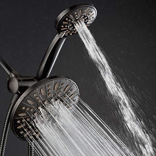 AquaDance Oil Rubbed Bronze 7" Premium High Pressure 3-Way Rainfall Combo with Extra Long 72 inch Hose β Enjoy Luxury 6-Setting Rain Showerhead and Matching Hand Held Shower Separately or Together