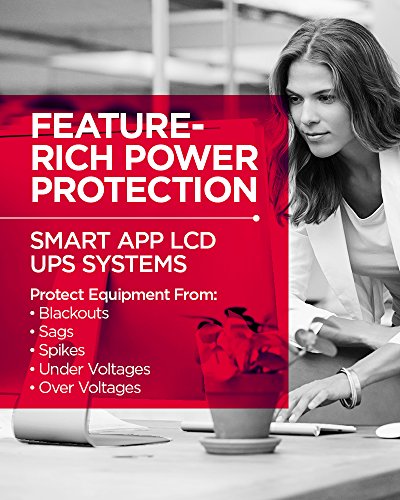 CyberPower OR1500LCDRT2U Smart App LCD UPS System, 1500VA/900W, 8 Outlets, AVR, 2U Rack/Tower