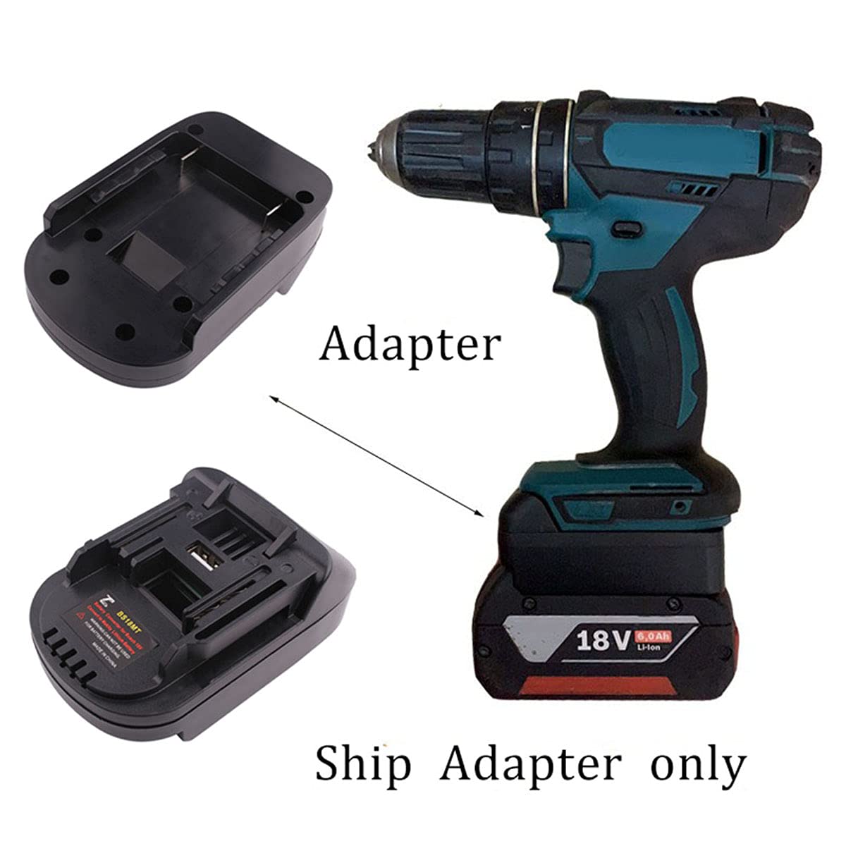 BS18MT Battery Adapter,BS18MT Battery Converter for Bosch 18V to for Makita Power Tool with 5V 2.1A USB Charge for Makita Battery Holder Mount 18V BL1820/30 Tools