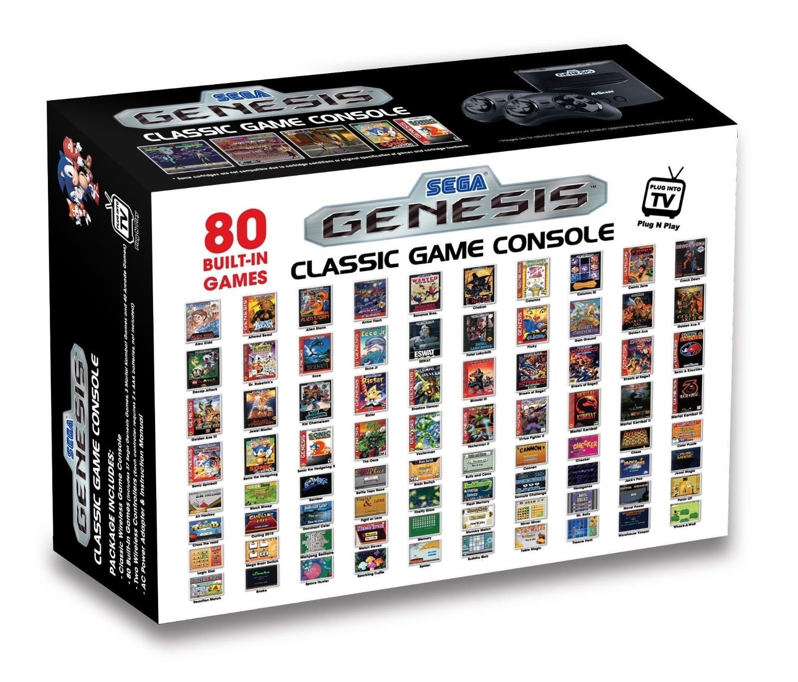 AtGames Sega Genesis Classic Game Console w/ 80 Built-In Games - NEW 2015 MODEL!