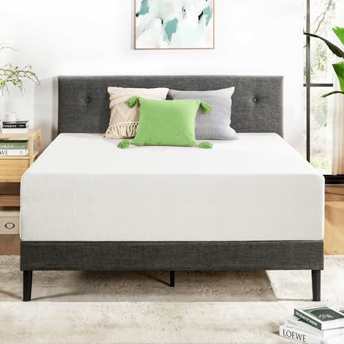 Best Price Mattress 14" Signature Green Tea Memory Foam Mattress, Queen, White