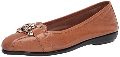 Aerosoles Women's Bristol Ballet Flat, TAN Leather, 9.5