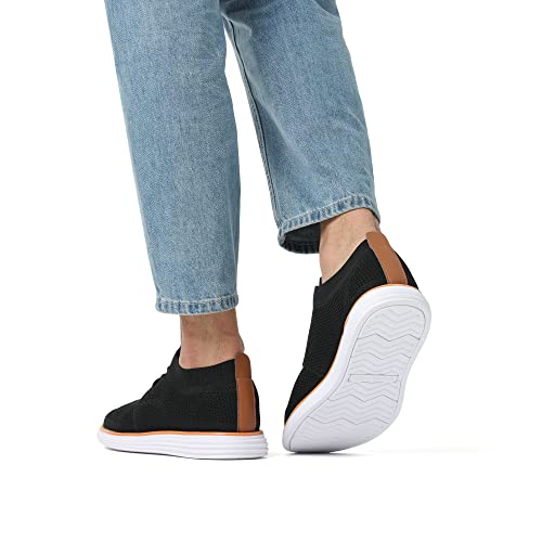 Bruno Marc Mens Mesh Sneakers Oxfords Lace-Up Lightweight Casual Walking Shoes, 1/Black - 12(Grand-01)
