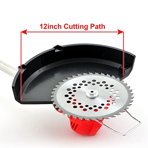 Brushless Weed Wacker, 21V String Trimmer Electric Weed Eater Brush Cutter, 3-in-1 Lightweight Cordless Grass Trimmer Edger Lawn Tool for Yard Trimming and Edging with 6.0Ah Battery Powered