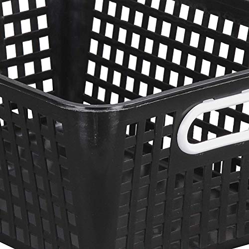 Really Good Stuff - 666014 Plastic Storage Baskets for Classroom or Home Use β Stackable Mesh Plastic Baskets with Grip Handles β Bright Neon Colors β 13" x 10" (Set of 6)