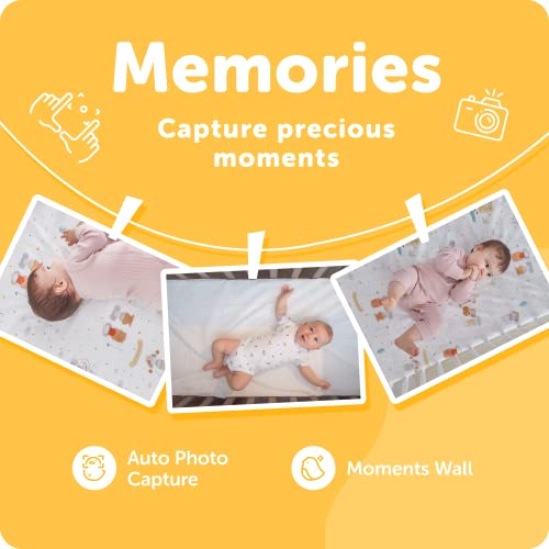 Cubo Ai Plus Smart Baby Monitor and 3-Stand Set | HD Night Vision Camera with A.I. Baby Safety Alerts, Sleep Analytics and Two-Way Audio | iOS, Android and Smart Home Compatible