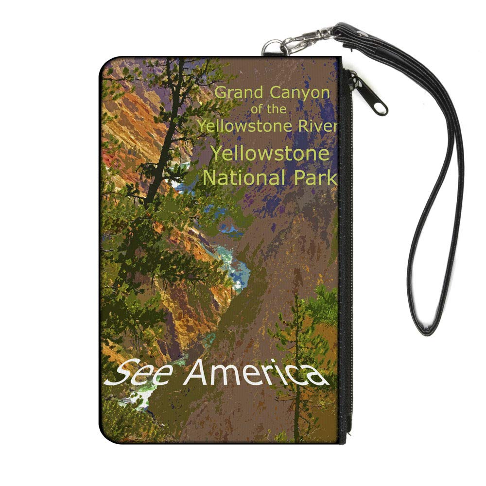 Buckle-Down Junior's Zip Wallet Yellowstone Small, Multicolor, 6.5" x 3.5"