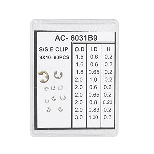 90PCS Chronograph Watch Pusher Button C-clip E Clip Circlip Ring