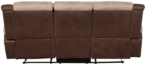 Homelegance Chai 91" Microfiber Double Reclining Sofa (Manual), Brown