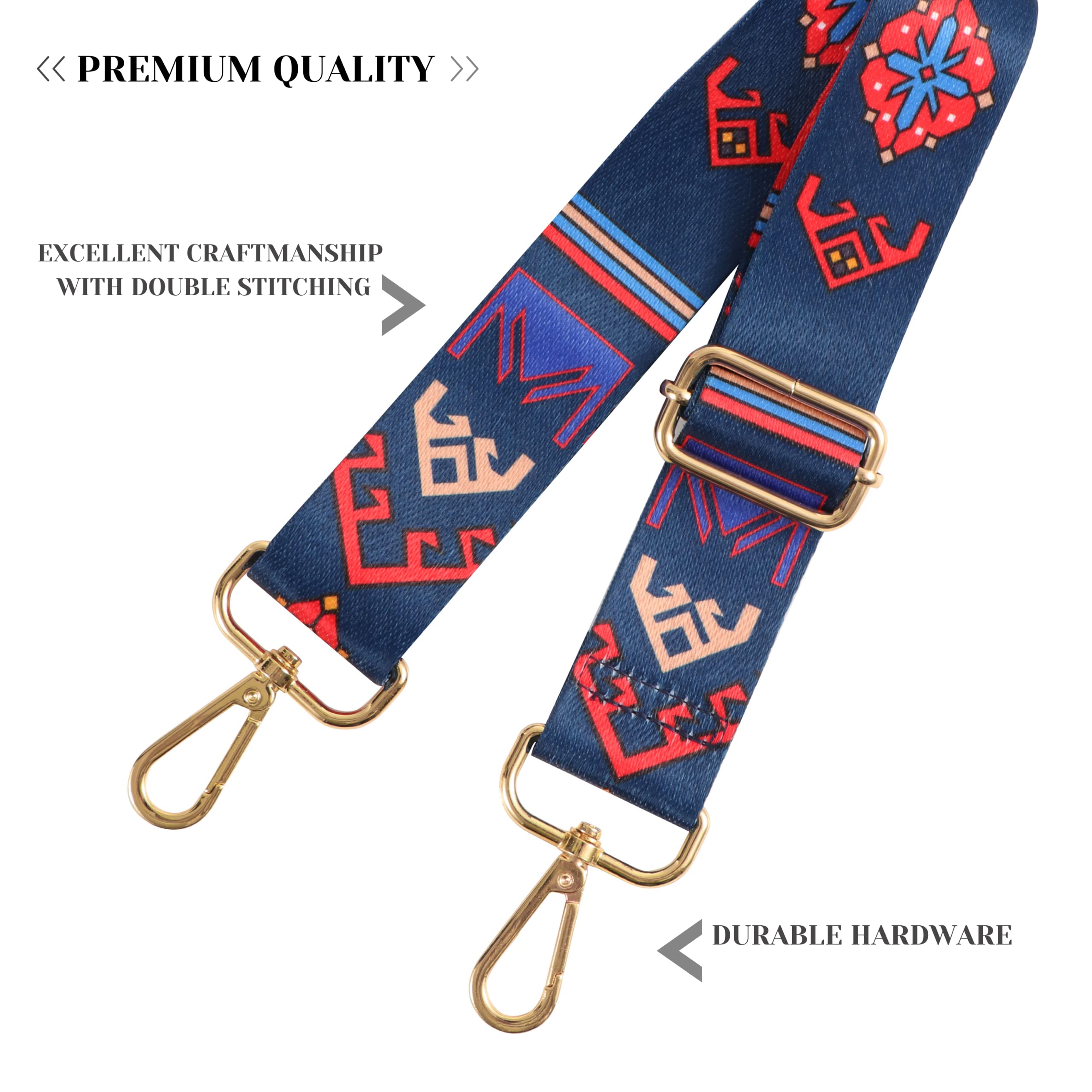 Auden Arctic Purse Strap Replacement for Crossbody Handbags, Comfortable, Vintage Style, Adjustable Length (30 to 55 inches)
