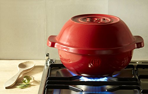 Emile Henry Ceramic Bread/Potato Cooker | Burgundy