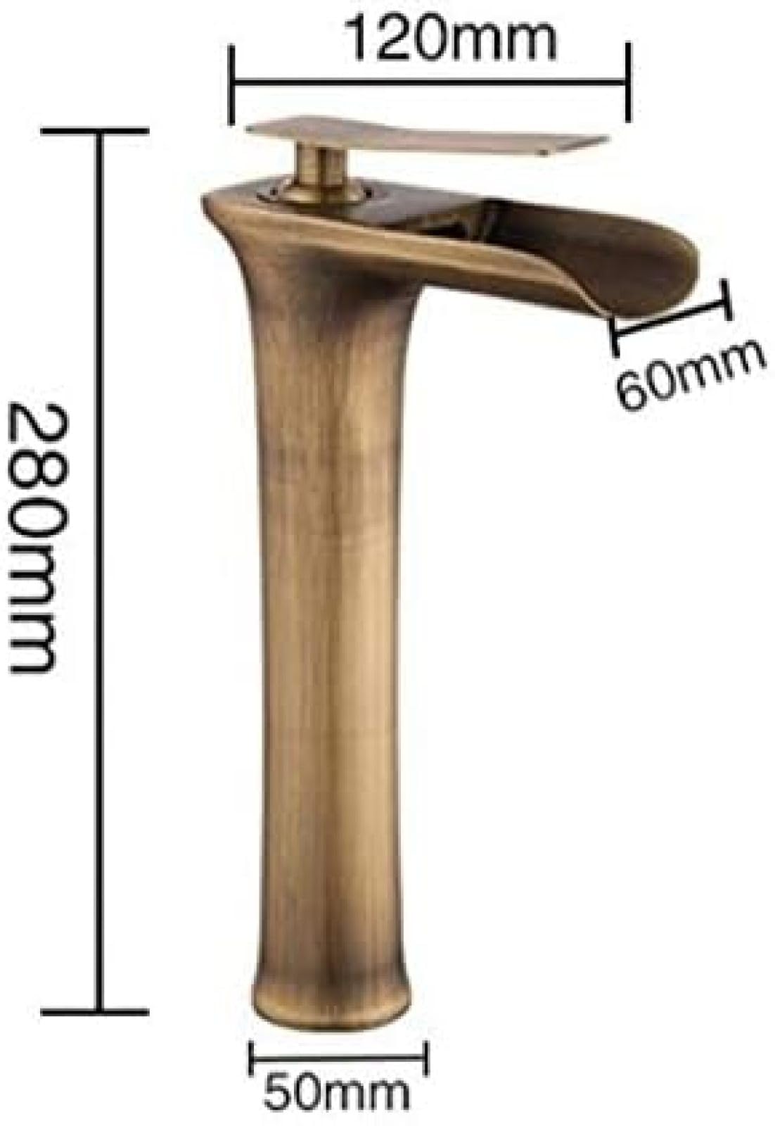 WOOWSHINE Kitchen Taps Basin Faucet Bath Waterfall Shower Sink Bathroom Faucets Taps Deck Mounted Brass Deck Mounted Bathroom Faucets,Sink Faucet, ki-635