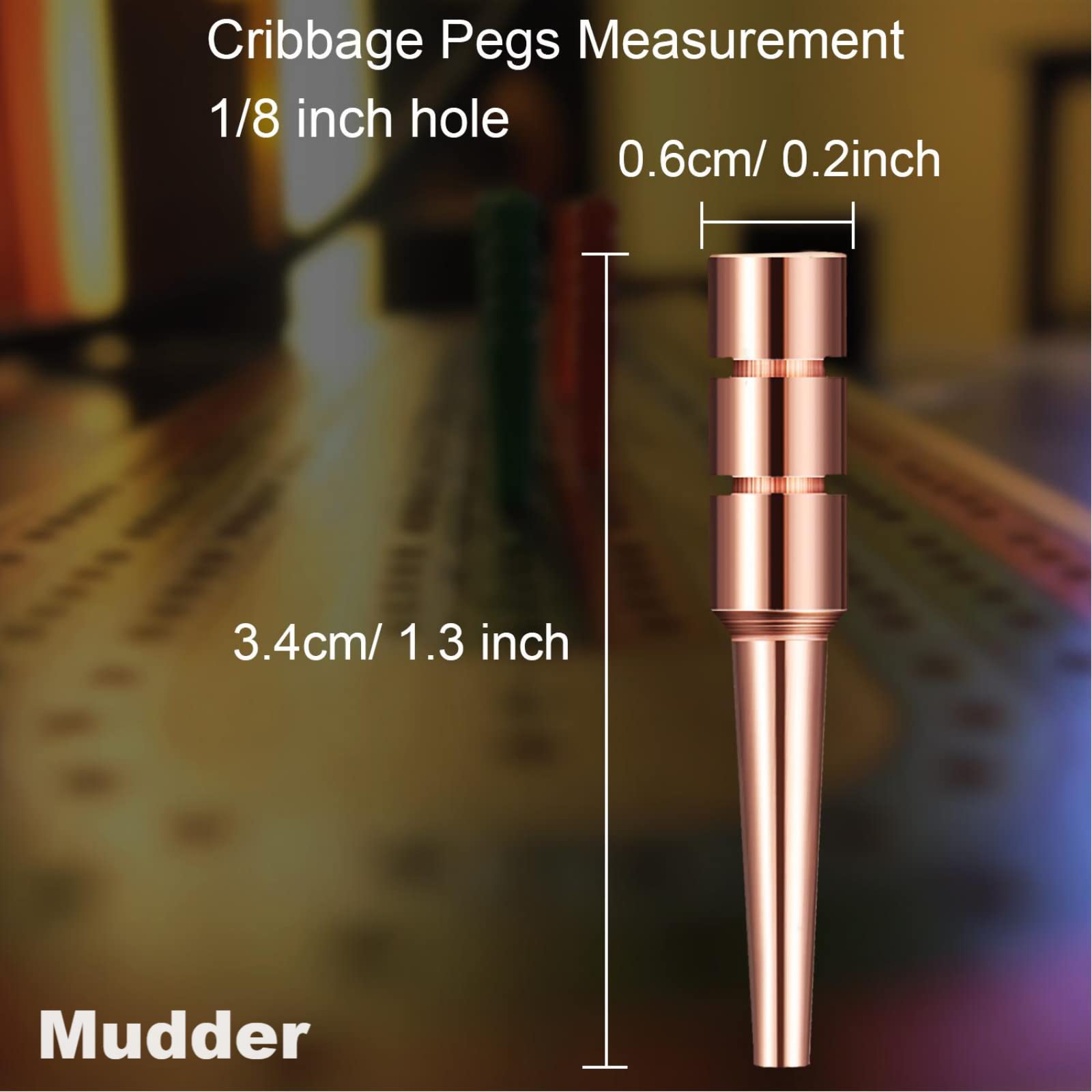 Mudder 20 Pieces Metal Cribbage Pegs Cribbage Board Pegs Fit 1/8 Holes for Cribbage Traditional Board Party Favors in 4 Colors