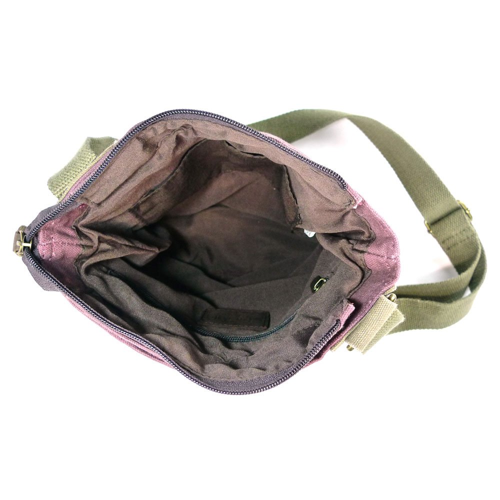 CHALA Patch Cross-Body Women Handbag, Canvas Messenger Bag - Mauve (Giraffe)