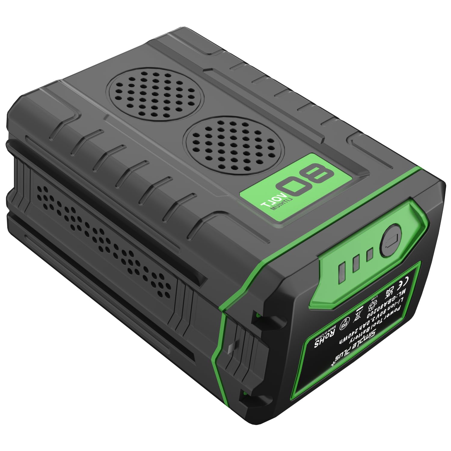 Simple Plus+ 80V 3.0Ah Replace Battery for Greenworks 80V Battery Max Lithium lon Battery Pro GBA80200 GBA80250 GBA80400 GBA80500 for Greenworks 80V Cordless Power Tool
