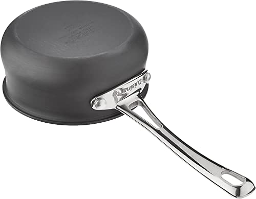 Cuisinart Contour Hard Anodized 1-Quart Saucepan with Cover,Black