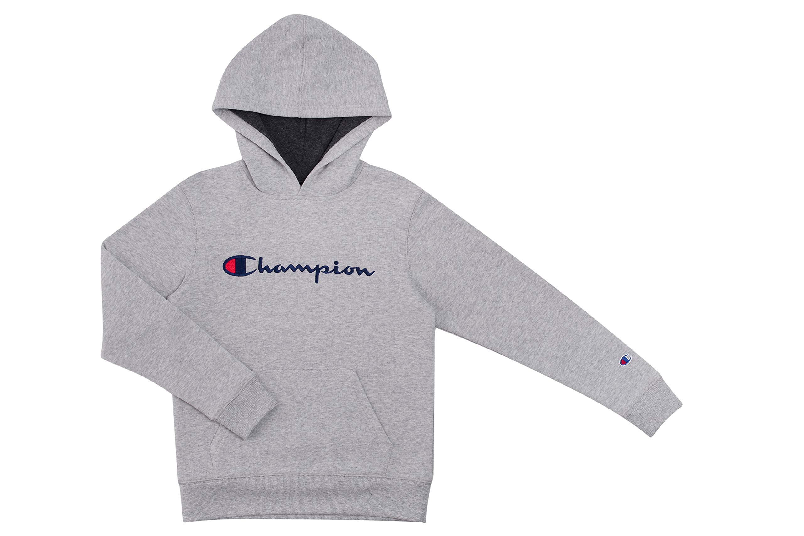 Champion Kids Clothes Sweatshirts Youth Heritage Fleece Pull On Hoody Sweatshirt with Hood (Medium, Heritage Oxford Heather)
