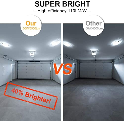 50W Super Bright LED Corn Light Bulbs(400 Watt Equivalent) - E26/E39 Mogul Base LED Bulbs - 6000K Daylight 5000 Lumens for Large Area Lighting [Twin Value Pack]