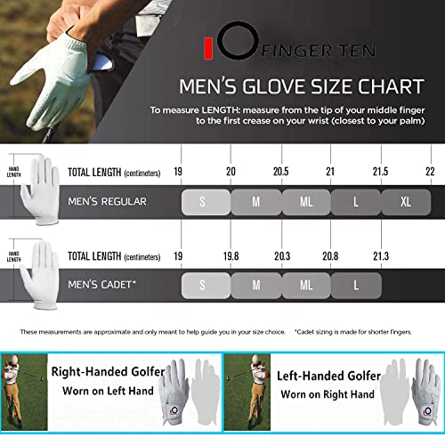 Amy Sport Golf Gloves Men Left Hand with Ball Marker Right Handed Golfer 3 Pack Soft Leather Weathersof Grip Soft Mens Glove (MLarge-Worn on Left Hand, 3 Pack with USA Flag Ball Marker)