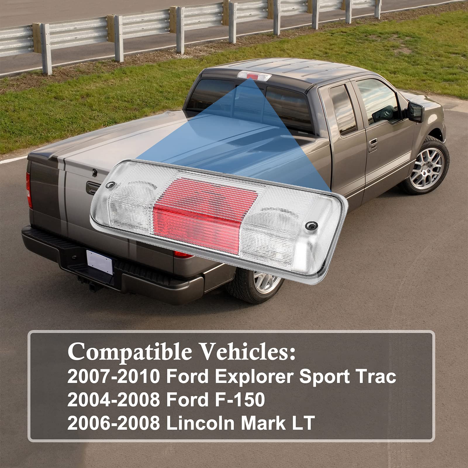 923-237 LED Third Brake Light Hight Mount Stop Lamp Fits for Explorer Sport Trac 2007-2010 F150 2004-2008 Lincoln Mark LT 2006-2008 Replace# 7L3Z13A613B